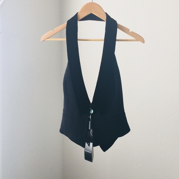 Emporio Armani | Jackets & Coats | Emporio Armani Open Back Vest | Poshmark